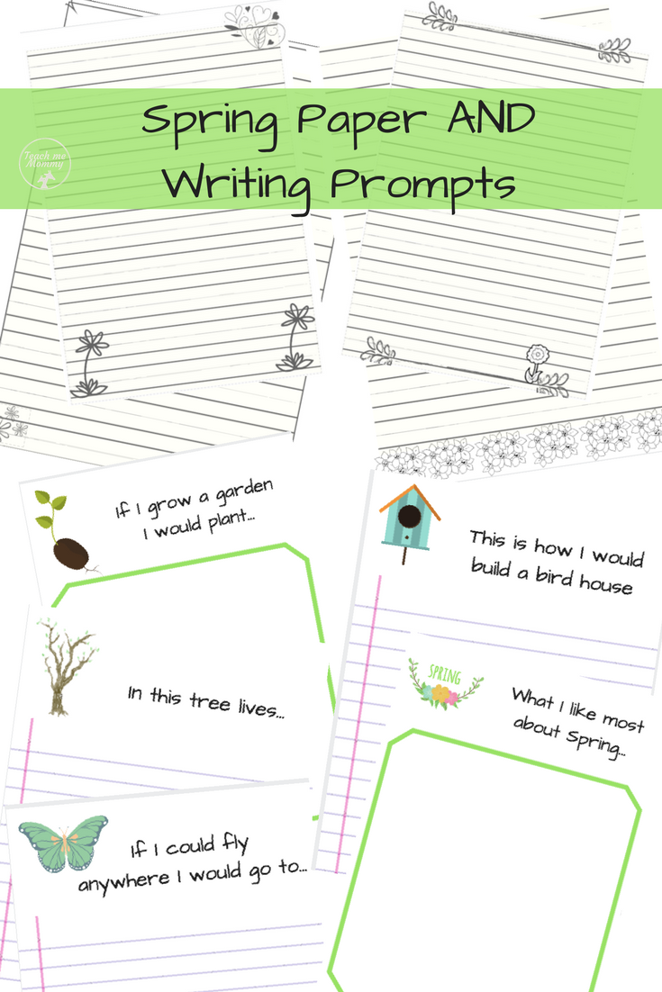 Spring Paper and Writing Prompts - Teach Me Mommy